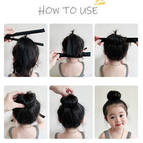 3PCs Easy Updo Hairstyle Bun Maker Snap Roll For Kids – SheFav