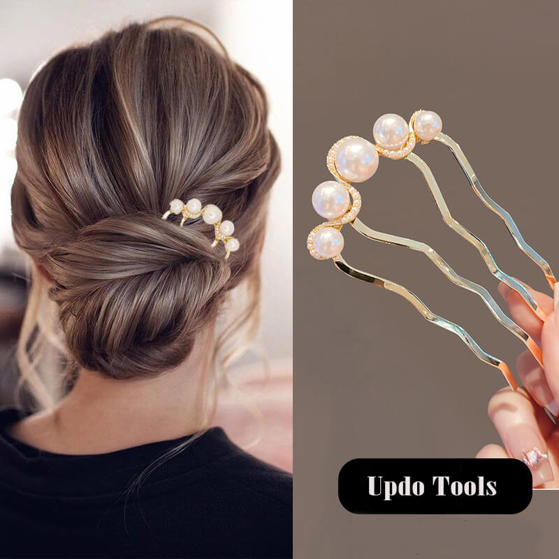 Pearl Hair Pins Combs French Twist Updo Tools - SheFav