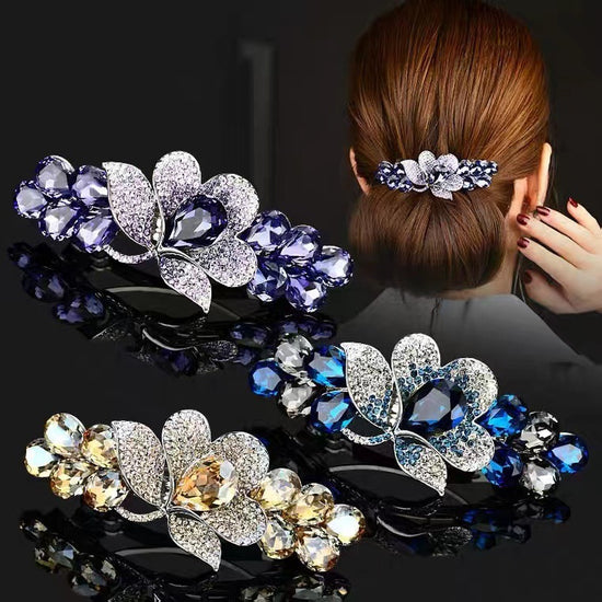 Handmade Flower Diamond Spring Hair Clips – SheFav