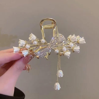 Diamond Handmade Butterfly Tassel Hair Claw Clips – SheFav